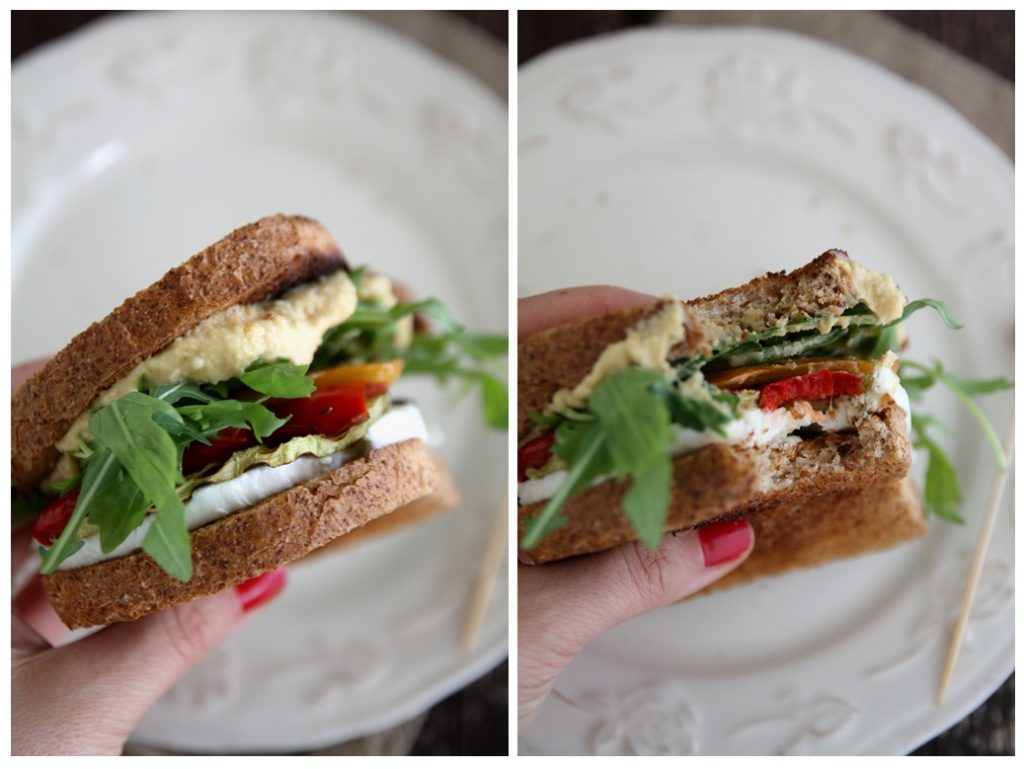 Panino vegetariano con hummus e verdure grigliate - That's Amore!